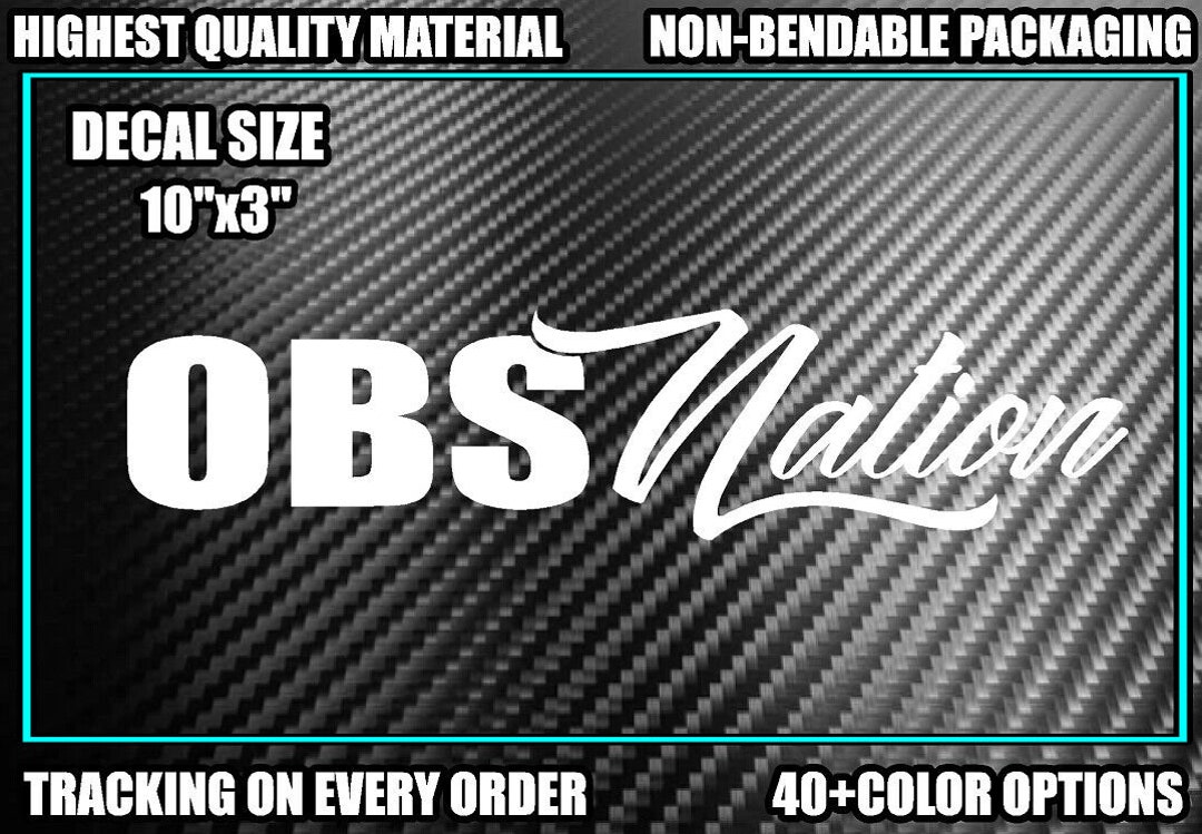 OBS Nation Vinyl Decal 10" Sticker Old Body Style Truck Lifted Lowered ...