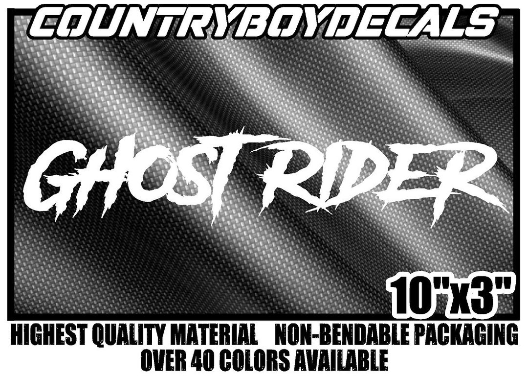 GHOST RIDER Vinyl Decal 10" Sticker Diesel Truck Jdm Car Turbo Boost ...