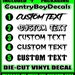 CUSTOM TEXT 42 Windshield BROW Vinyl Decal Sticker - Etsy