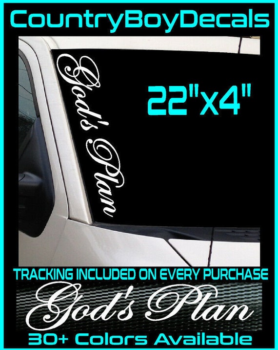 GOD'S PLAN Vinyl Decal Sticker JDM Car Turbo Boost God | Etsy