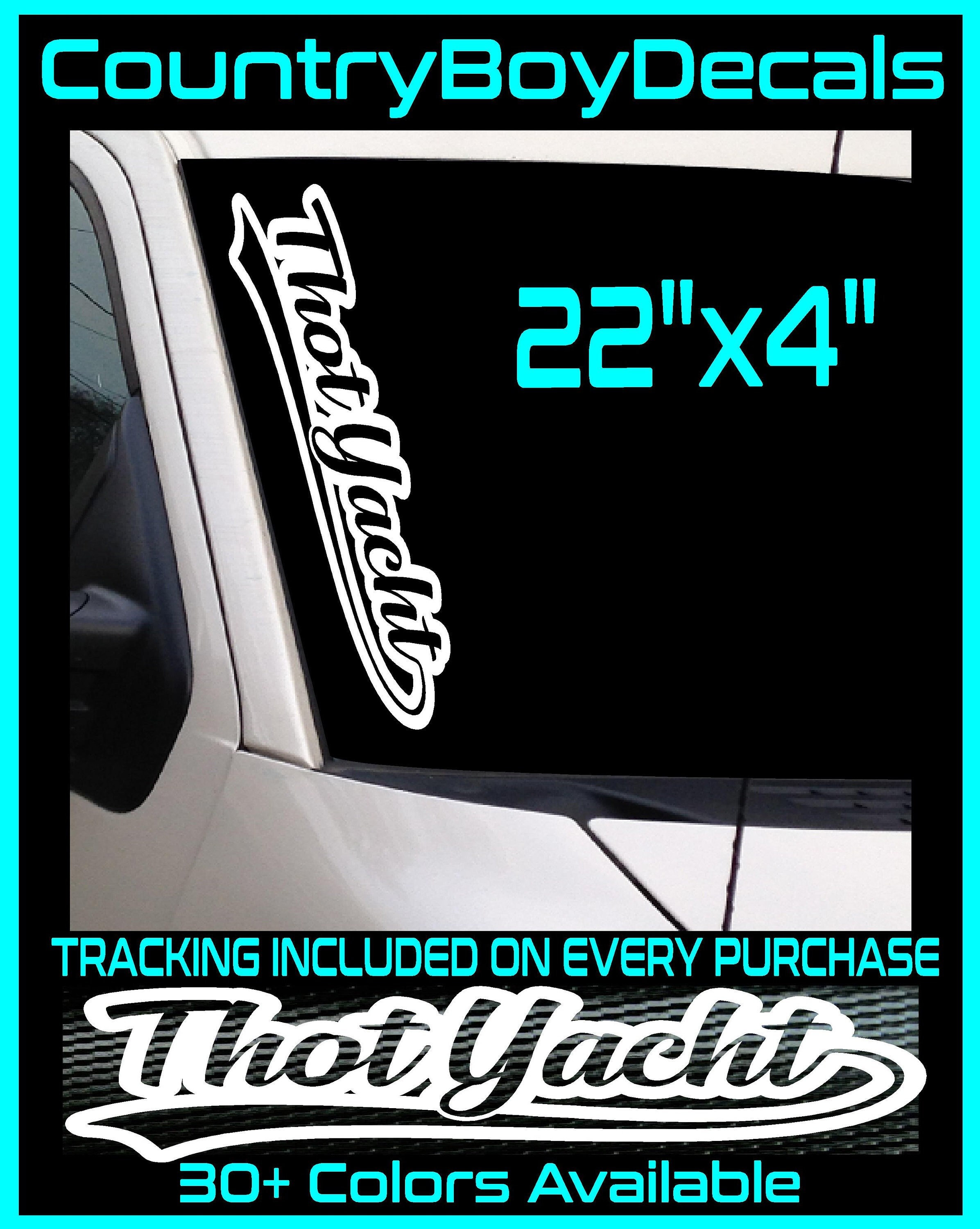THOT YACHT Vertical Windshield 22" X 4" Vinyl Decal Sticker JDM Car ...