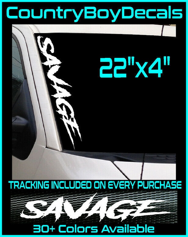 SAVAGE 22 Windshield VINYL DECAL Sticker Diesel Truck | Etsy