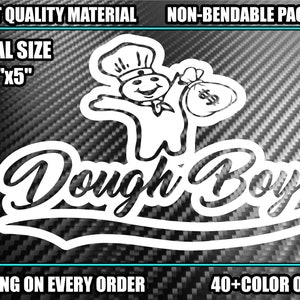 DOUGH BOY 8" X 5" Vinyl Decal Sticker Diesel Truck JDM Car Turbo Boost ...