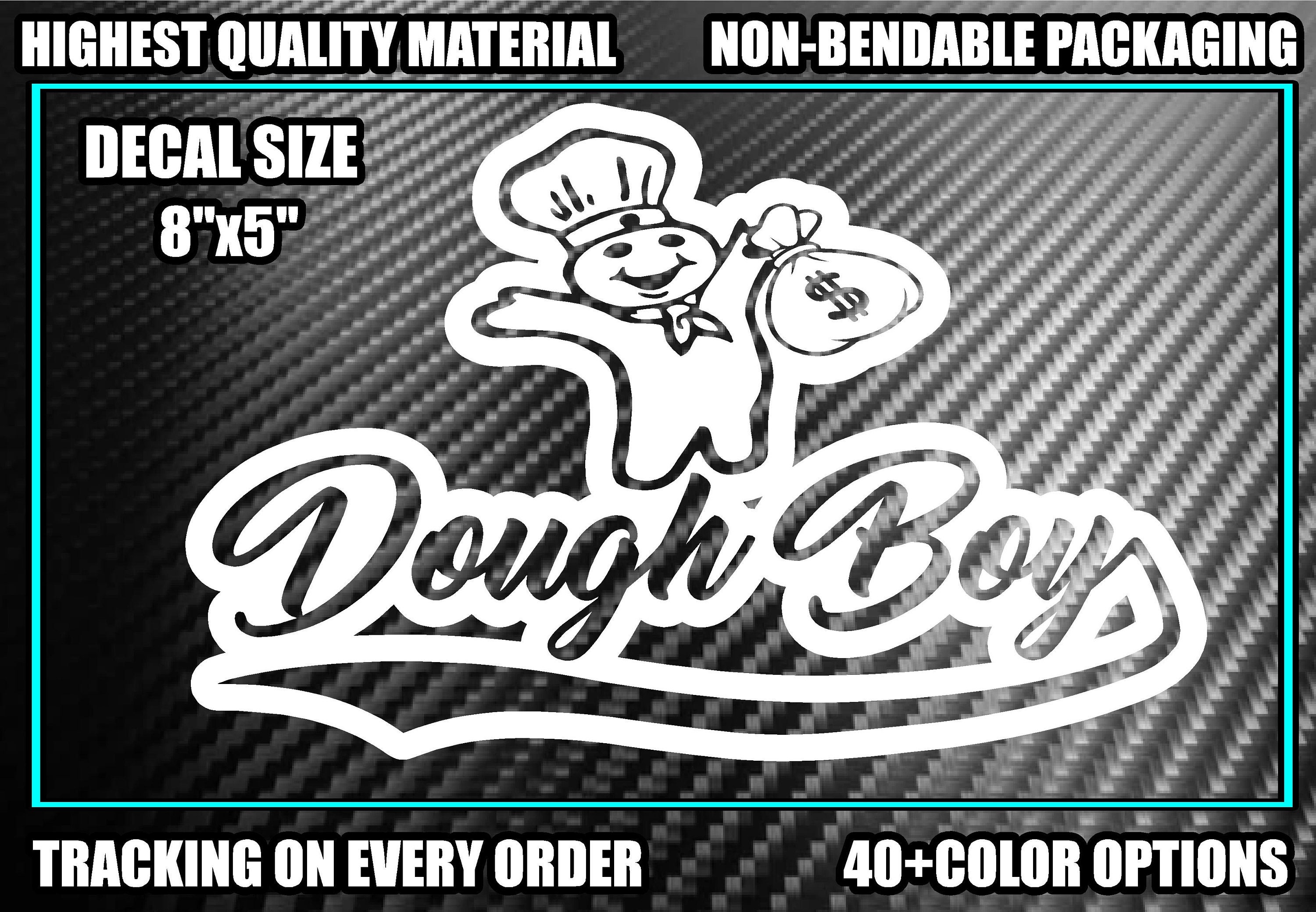 DOUGH BOY 8" X 5" Vinyl Decal Sticker Diesel Truck JDM Car Turbo Boost ...