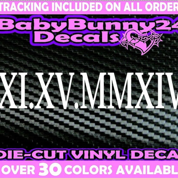 Roman Numeral Decal - Etsy