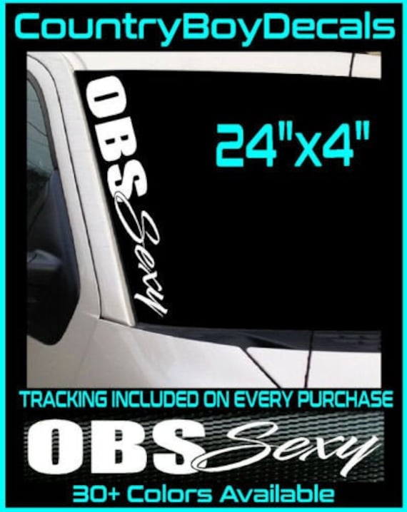 OBS Sexy 24 Vinyl Decal Sticker Diesel Truck Old Body | Etsy