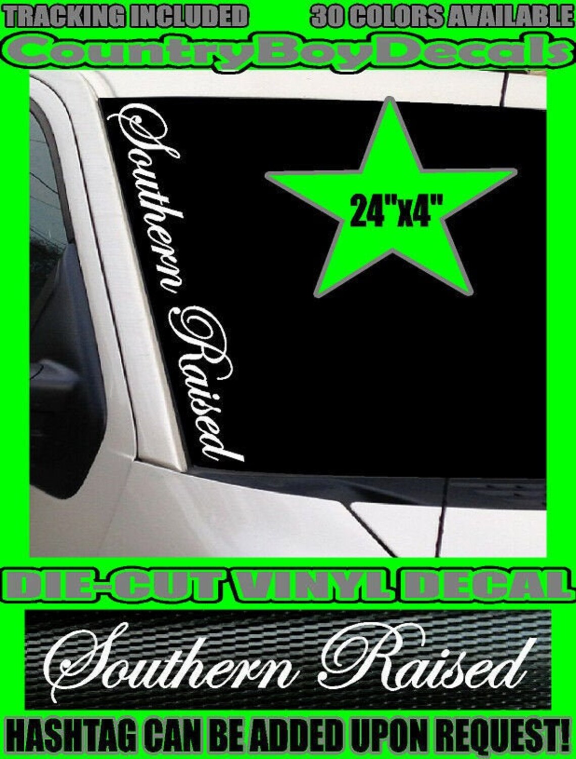 SOUTHERN RAISED 24 Vinyl Decal Sticker VERTICAL | Etsy