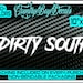 DIRTY SOUTH Vinyl Decal Sticker Diesel Truck Car Southern Pride Flag ...
