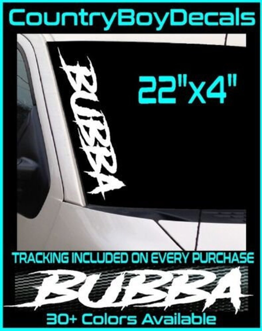 BUBBA 22" Vinyl Decal Sticker Diesel Truck JDM Car Euro Turbo Boost ...