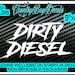 DIRTY DIESEL Vinyl Decal Sticker Truck Turbo Boost Lifted OBS Smoke ...