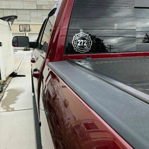 Custom FIREFIGHTER Badge Fireman Decal Vinyl Sticker Fire Personalized ...