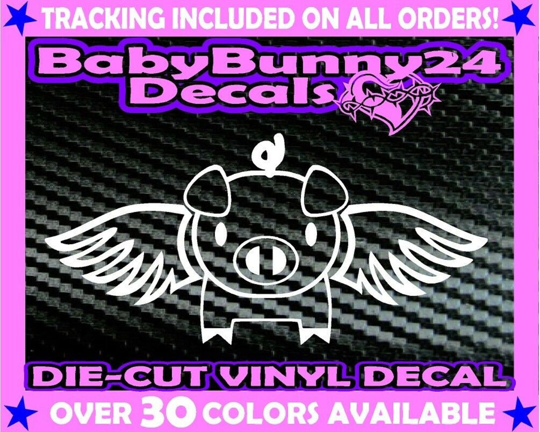 Flying Pig Funny Vinyl Decal Sticker Laptop Farm Car Truck When Pigs ...