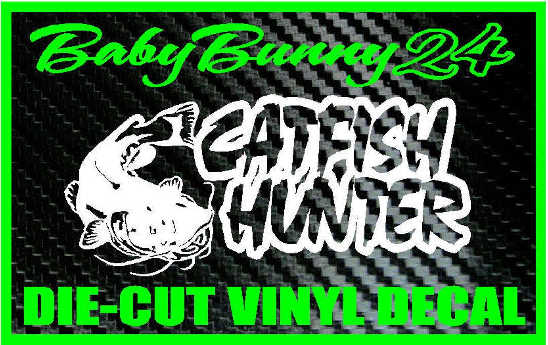Catfish Hunter Fishing Hunting Fish Truck Car Laptop Decal Vinyl ...