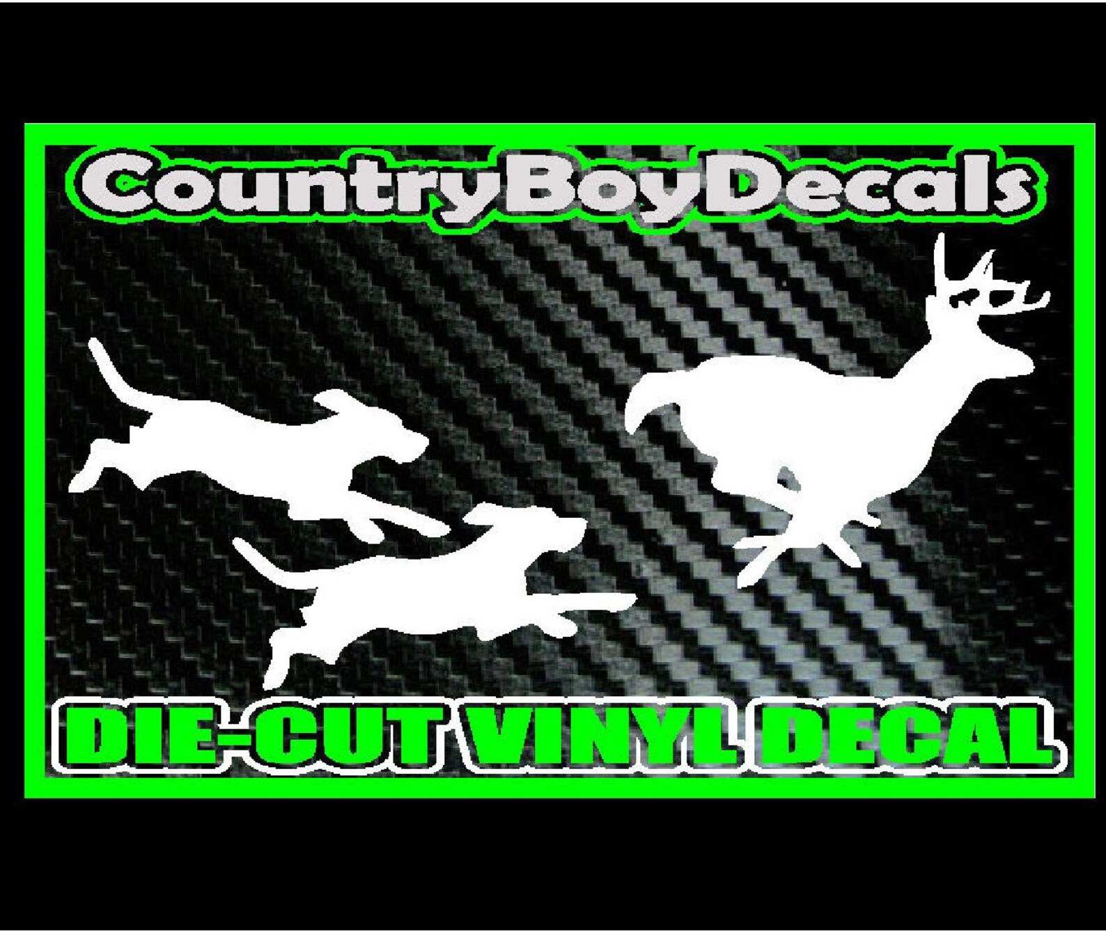 DOGS Chasing DEER Vinyl Decal Sticker Hunting Hounds BUCK | Etsy