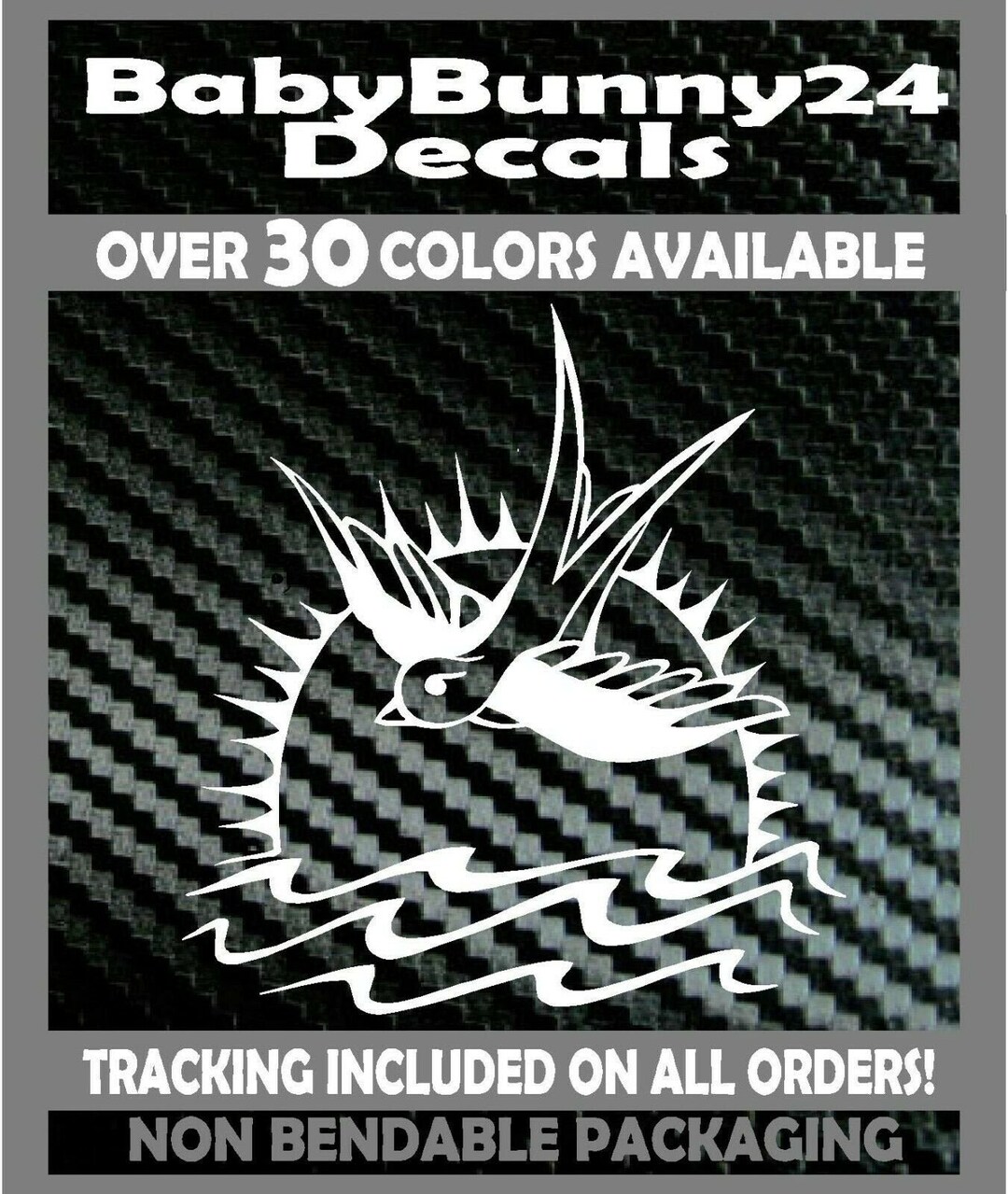 SPARROW Swallow Bird Tattoo Decal Vinyl Sticker Van Car Truck Laptop ...