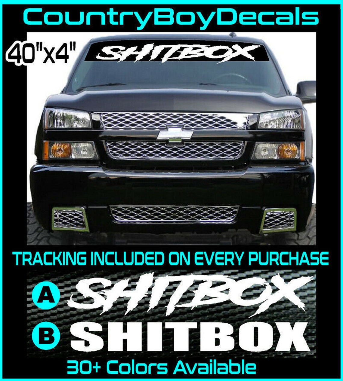 SHITBOX 40 Vinyl Decal Sticker Diesel Truck Car Junkyard | Etsy