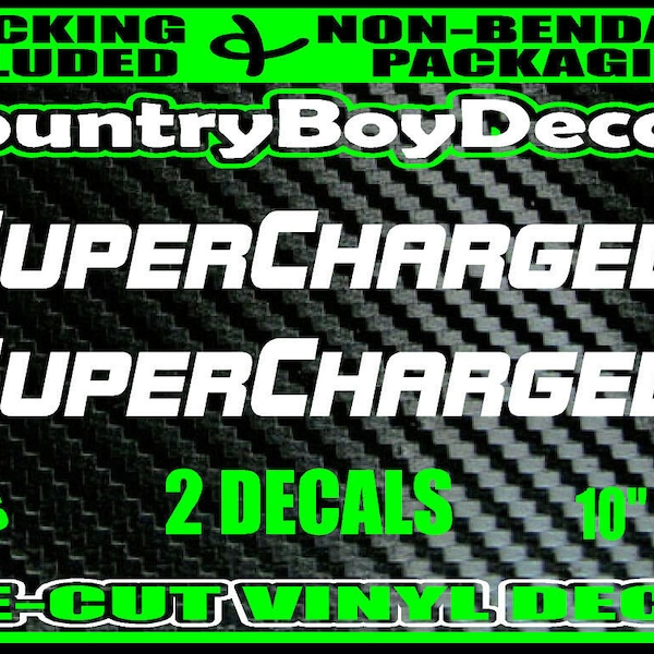 Supercharged Car Decal - Etsy