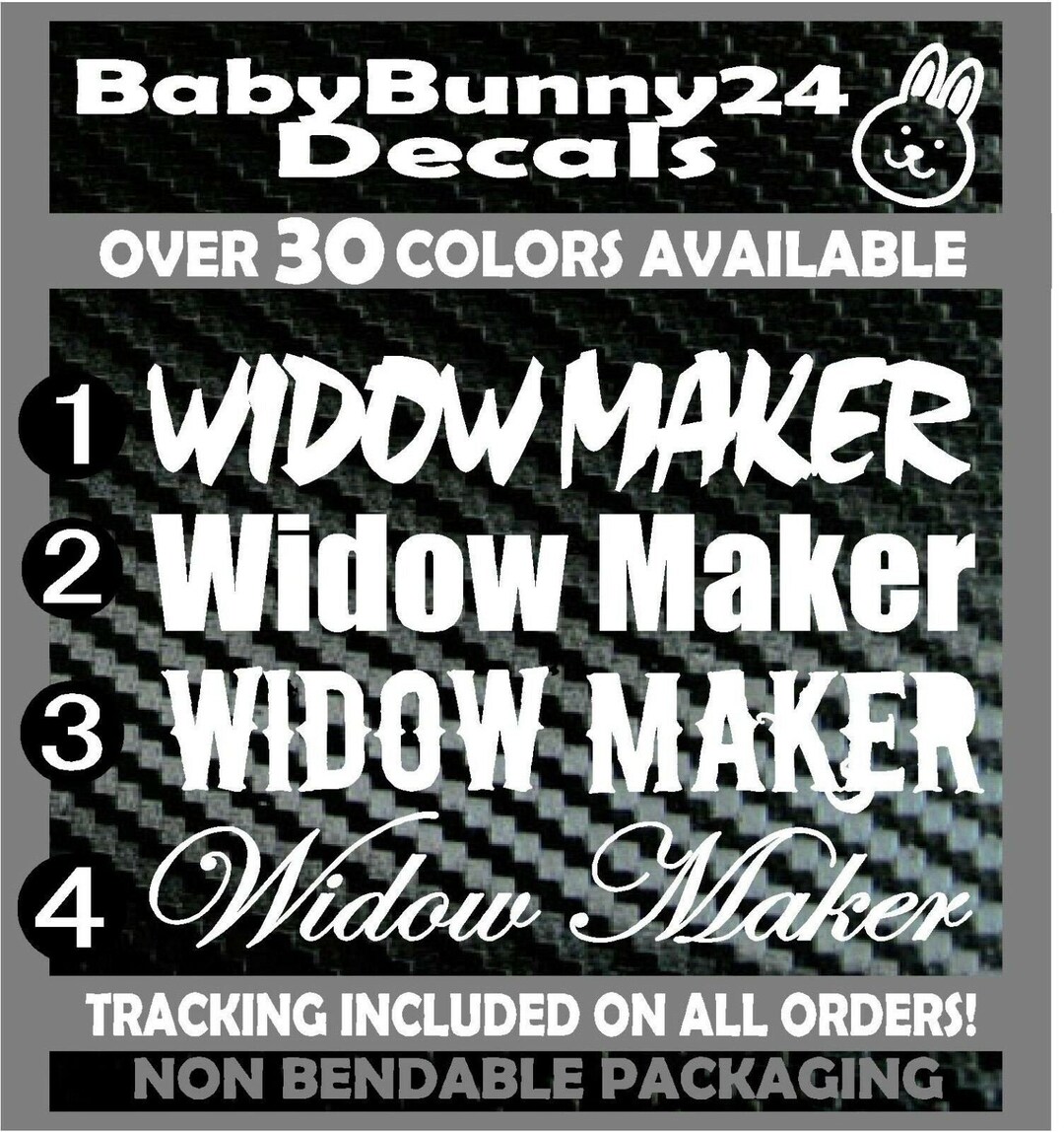 Widow Maker Vinyl Decal Sticker Laptop Car Truck Van Hunter Main Gun - Etsy
