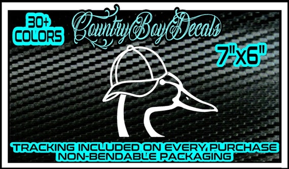 DUCK With HAT Vinyl Decal Sticker Ducks HUNTING Diesel Truck | Etsy