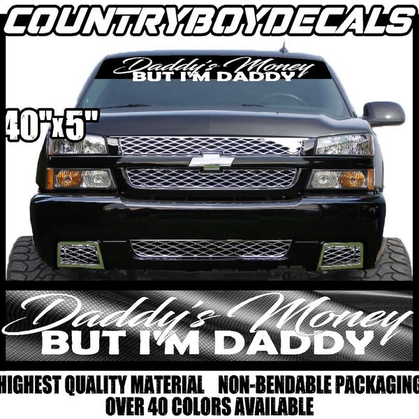 Daddys Money Windshield Decal - Etsy