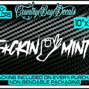 F*ckin' Mint 10" Vinyl Decal Sticker Diesel Truck JDM Car Boosted Turbo ...