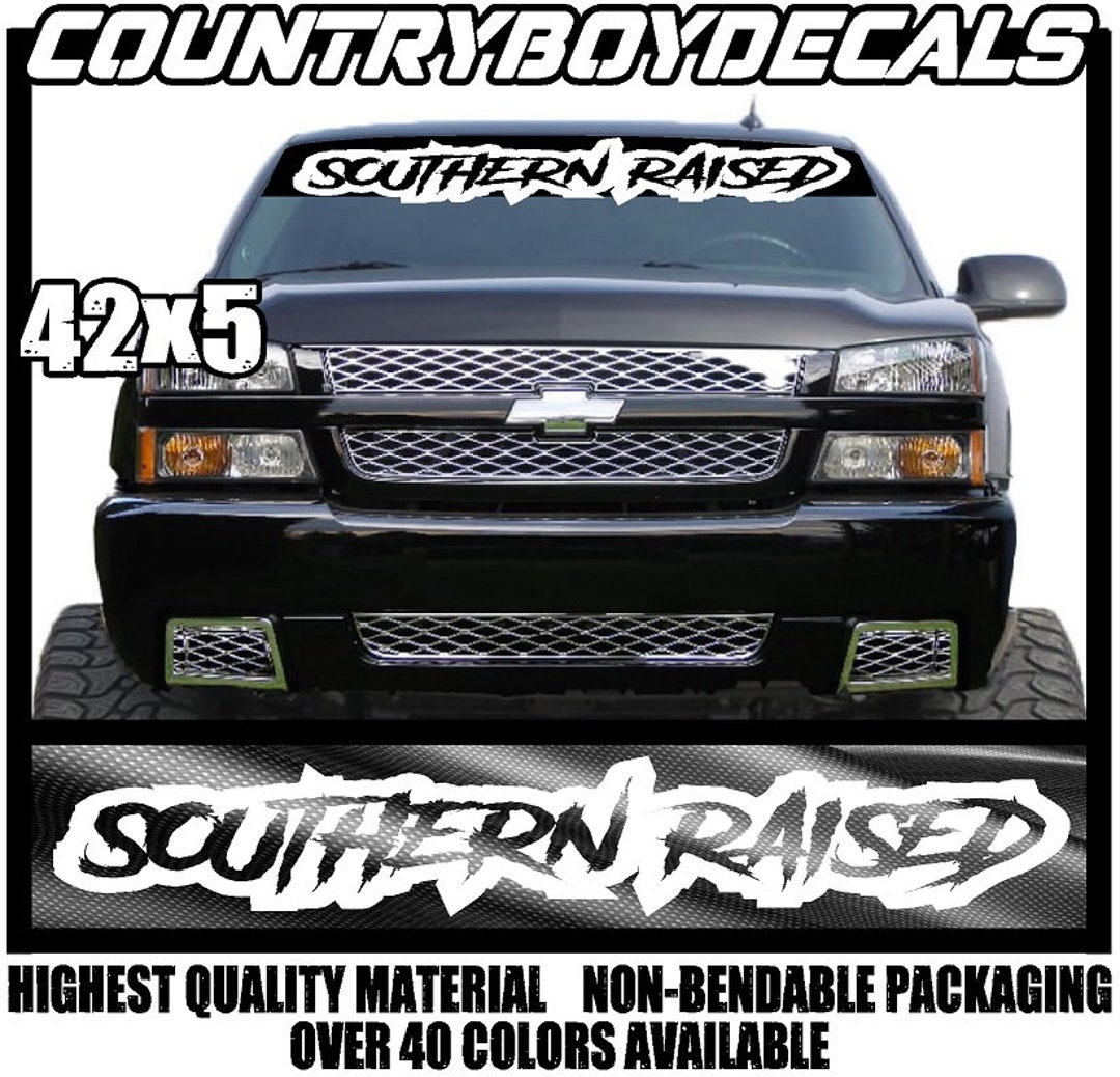 SOUTHERN RAISED 42" X 5" Vinyl Decal Windshield Sticker Car Turbo ...