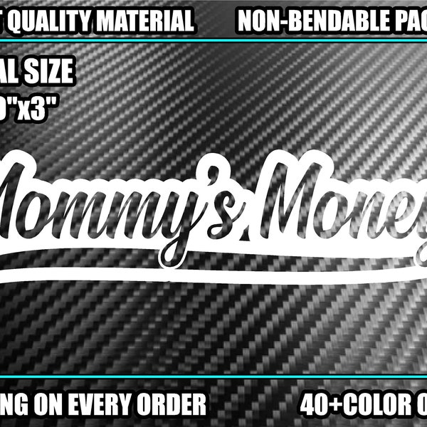 Daddys Money Windshield Decal - Etsy