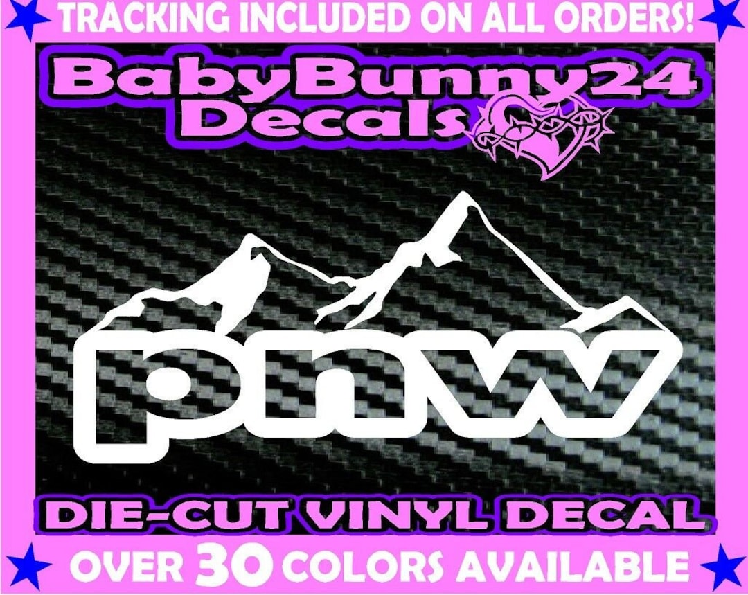 PNW Pacific Northwest Vinyl Decal Sticker Car Truck Mountains Travel ...
