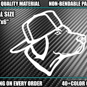 Dog With Backwards Hat Decal - Etsy
