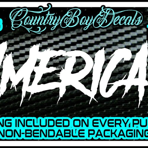 MERICA Funny America USA Flag Jeep Vinyl Decal Sticker Car - Etsy