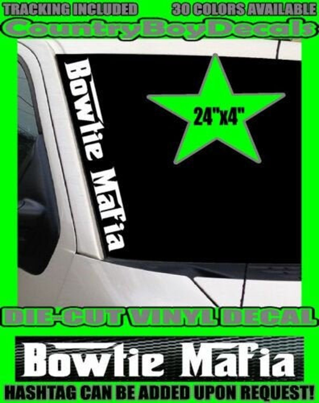 Bowtie Mafia Vinyl Decal Sticker VERTICAL Windshield DIESEL Bow Tie ...
