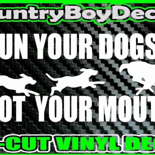 Dogs Running Deer Decal - Etsy