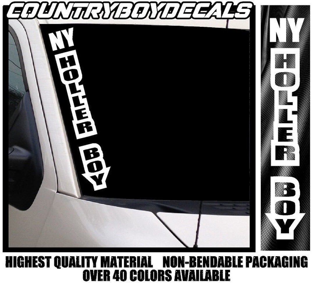 HOLLER BOY Custom State 22" Vinyl Decal Sticker Diesel Truck Country ...