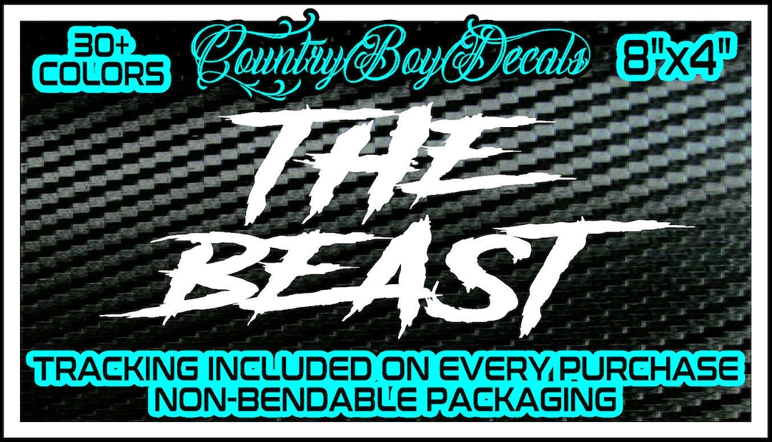 The BEAST Vinyl Decal Sticker DIESEL Truck JDM Car Turbo Boost Lifted ...
