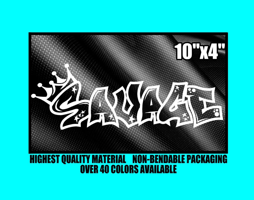 SAVAGE Vinyl Decal 10"x4" Window Sticker Diesel Truck Car Turbo Boost ...
