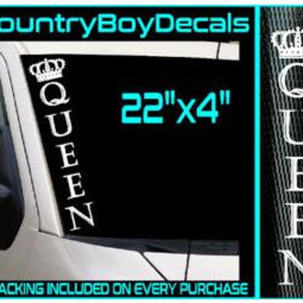 King and Queen Car Decal - Etsy