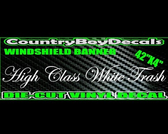 WHITE TRASH 10 Vinyl Decal Sticker Diesel Truck Car | Etsy