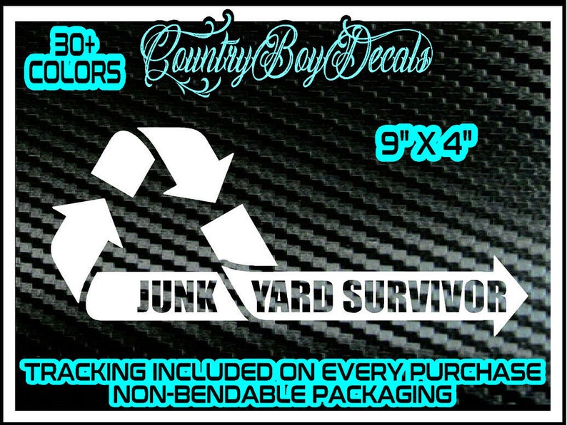JUNKYARD SURVIVOR Vinyl Decal Sticker Diesel Truck JDM Car Beater Turbo ...
