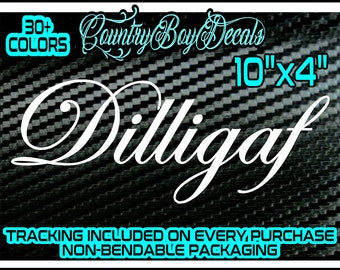 DILLIGAF Windshield Vinyl Decal Sticker D.I.L.L.I.G.A.F. - Etsy