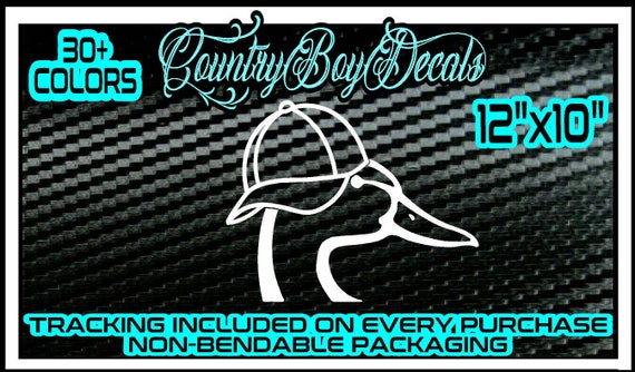 DUCK With HAT 12 Vinyl Decal Sticker Ducks HUNTING - Etsy