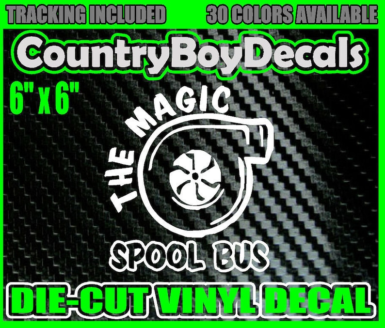 The Magic Spool Bus Vinyl Decal Sticker DIESEL TURBO TRUCK | Etsy