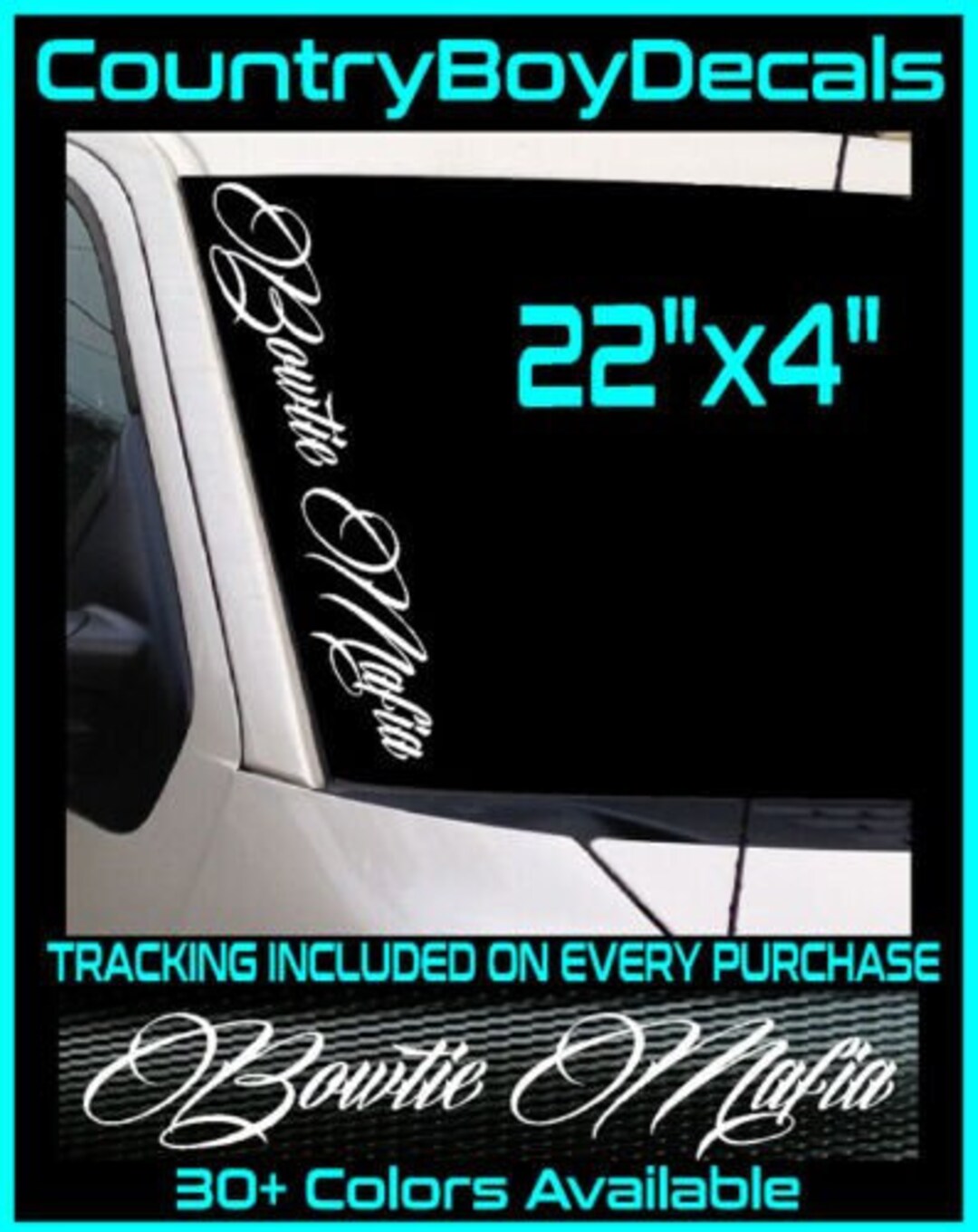 Bowtie Mafia 22" Vinyl Decal Sticker TRUCK Diesel OFFROAD Mud Lifted ...