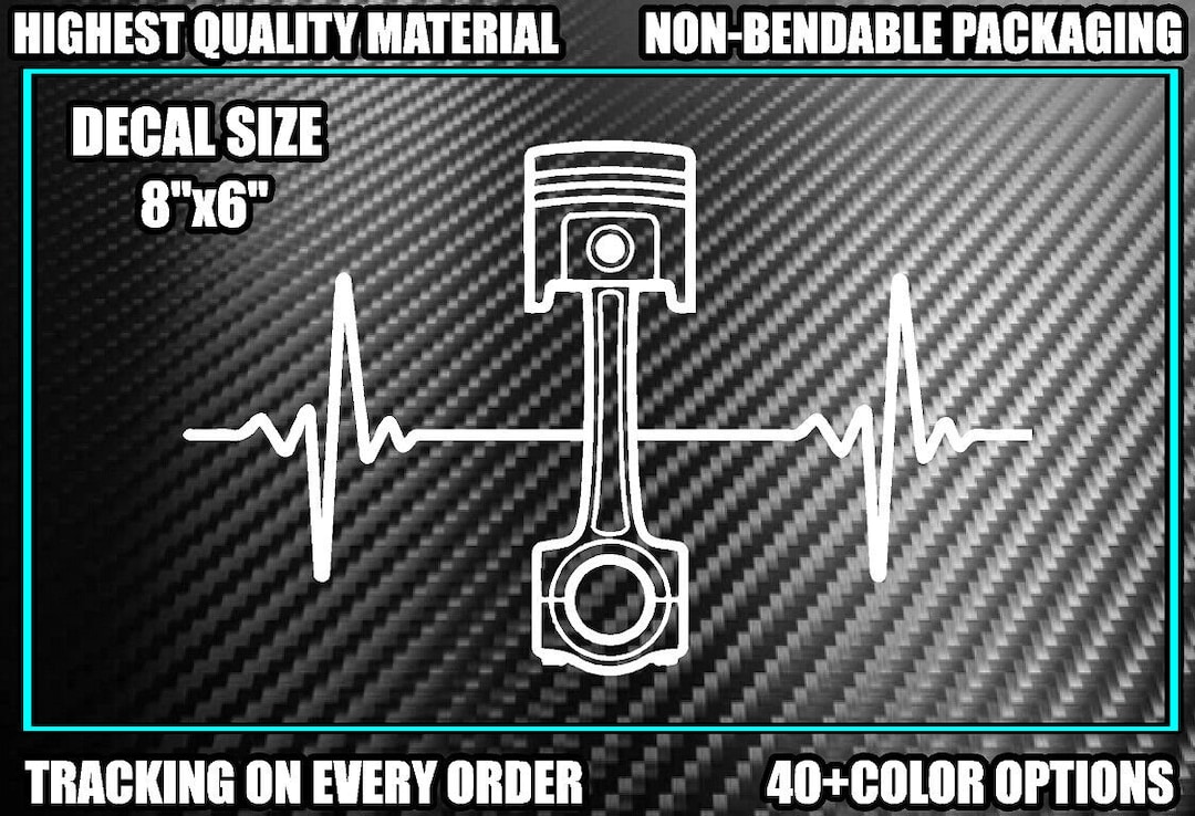 EKG Piston Vinyl Decal Sticker Diesel Truck Lifted Mechanic Racing Car ...