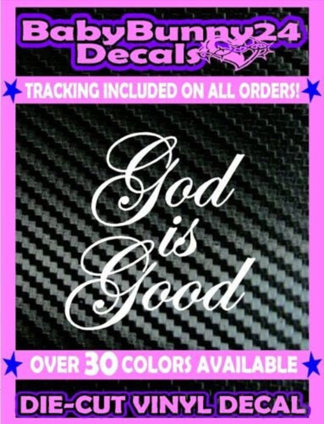 GOD IS GOOD Vinyl Decal Sticker Car Truck Religious Jesus Pray Christ ...