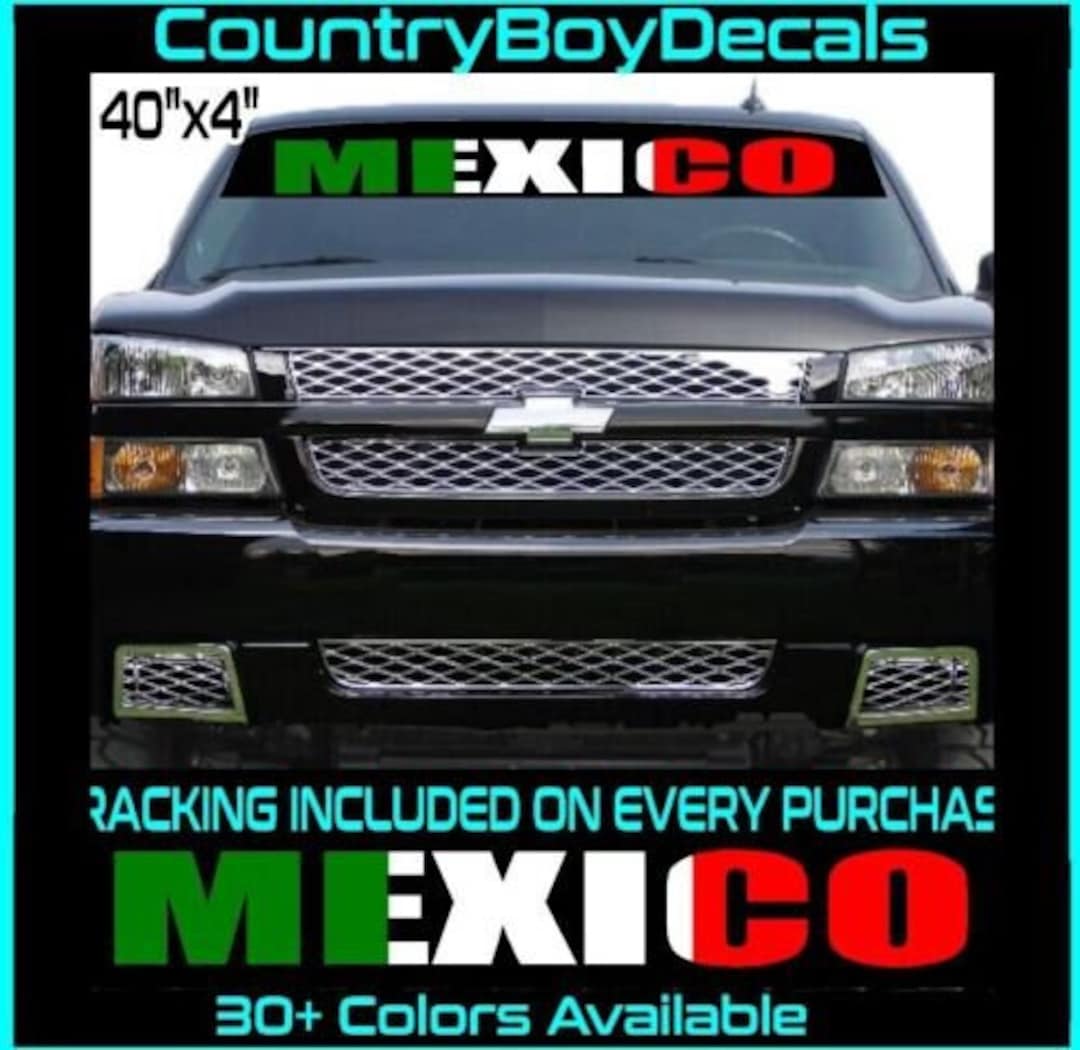 MEXICO 40" Vinyl Decal Sticker Jalisco Mexican Flag Diesel Truck JDM ...