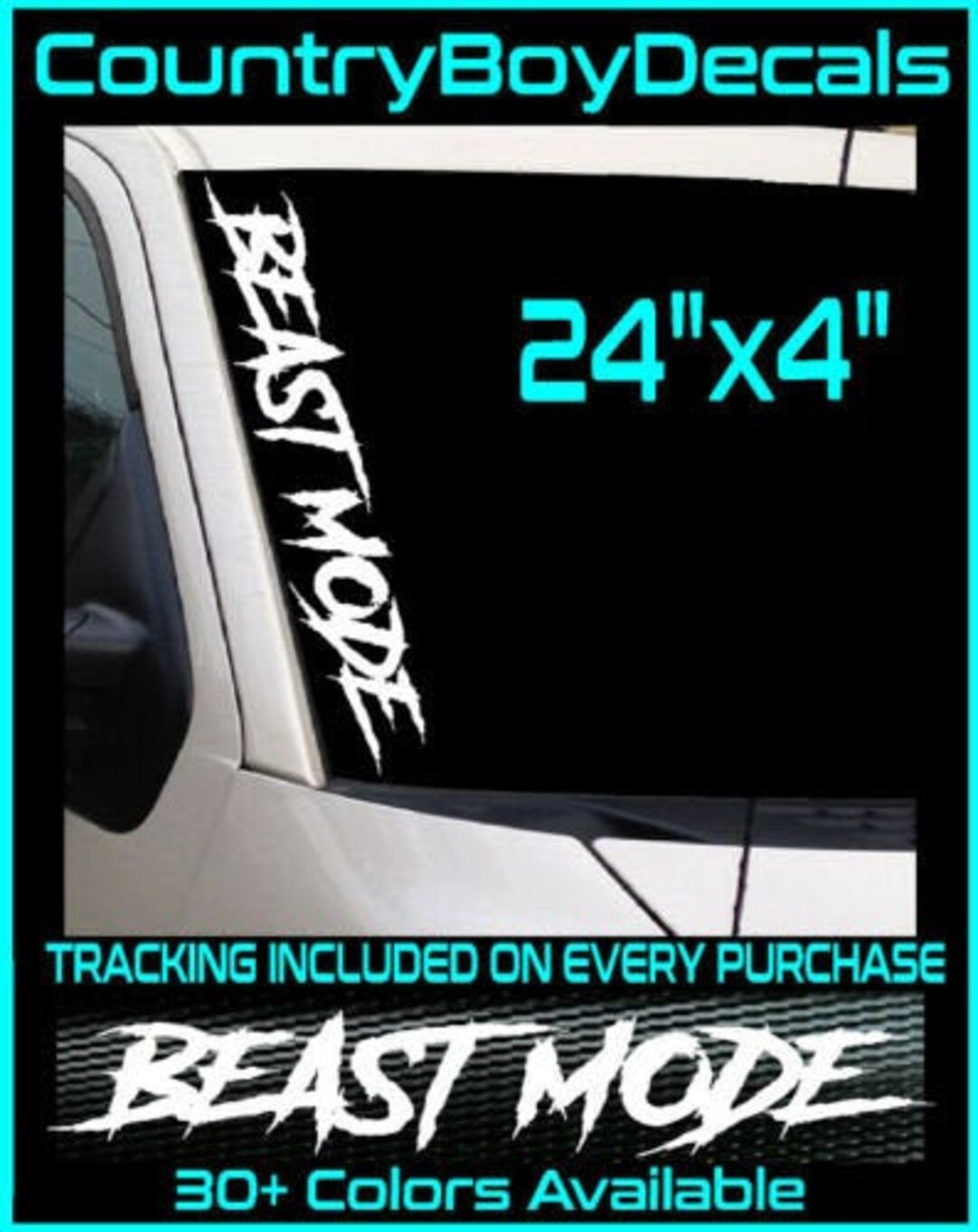 BEAST MODE 24" Vinyl Decal Sticker Diesel Truck Car Lifted Stance JDM ...