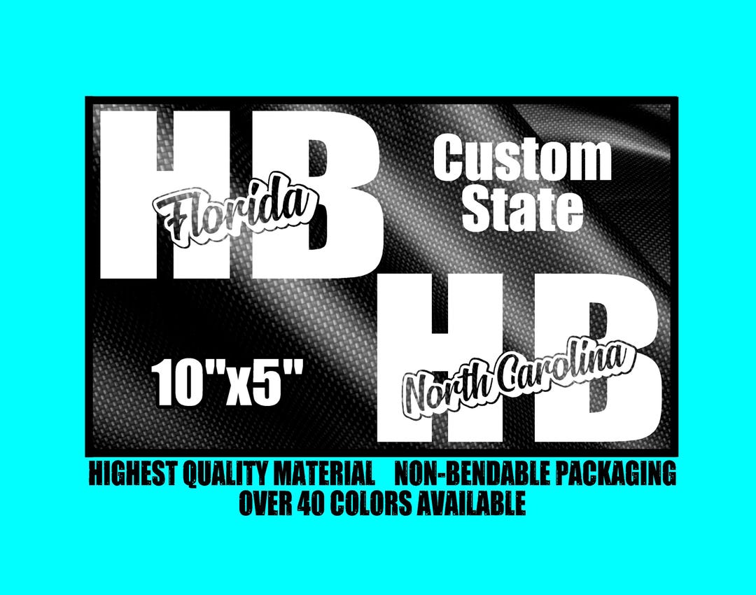 Holler Boy HB Custom State 10" Vinyl Decal Sticker Diesel Truck Country ...