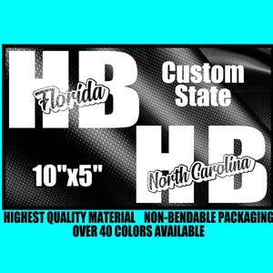Holler Boy HB Custom State 10" Vinyl Decal Sticker Diesel Truck Country ...