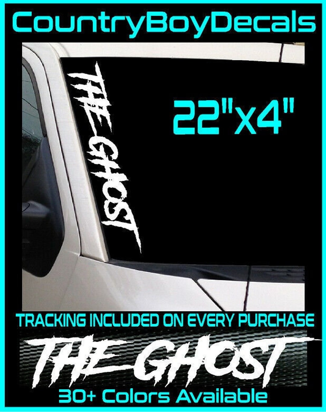 THE GHOST Windshield Vinyl Decal Sticker Diesel Truck JDM Car Turbo ...