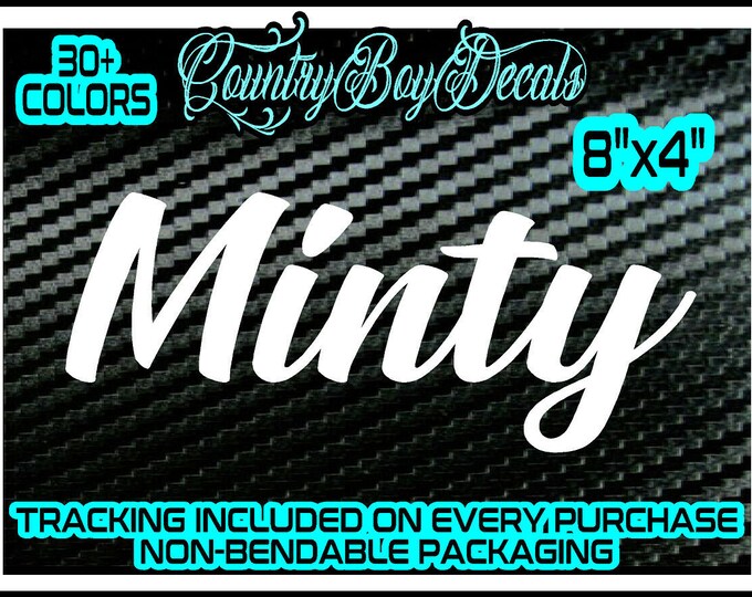 CUSTOM TEXT Vinyl Decal Sticker JDM Car Diesel Truck Turbo | Etsy